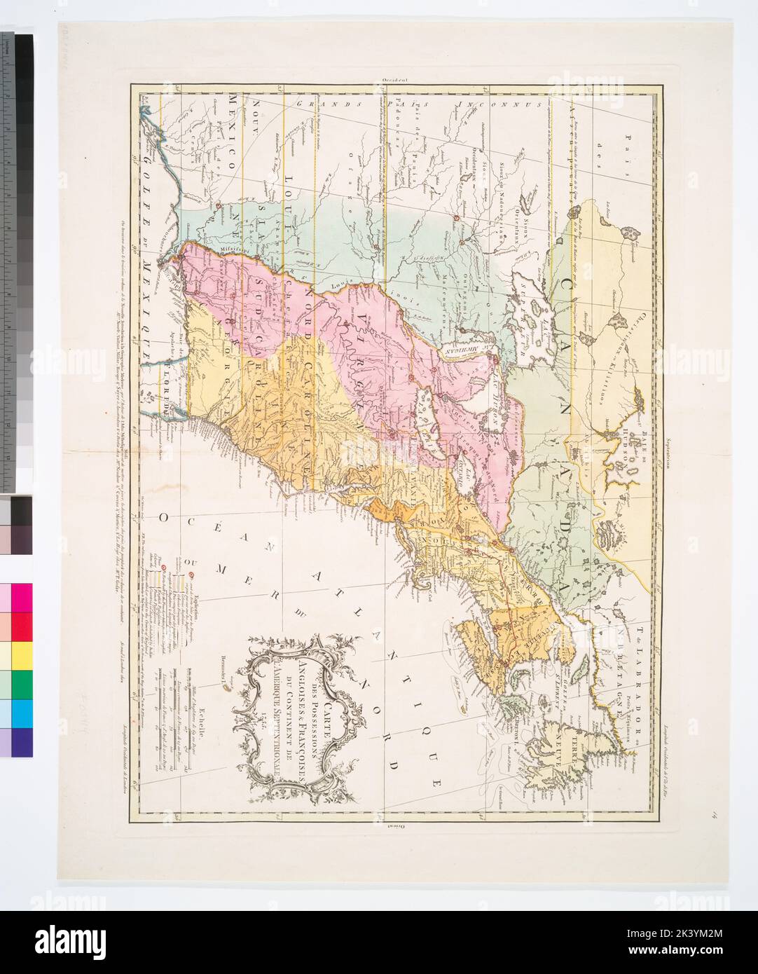 Carte des possessions angloises & françoises du continent de l'Amérique ...