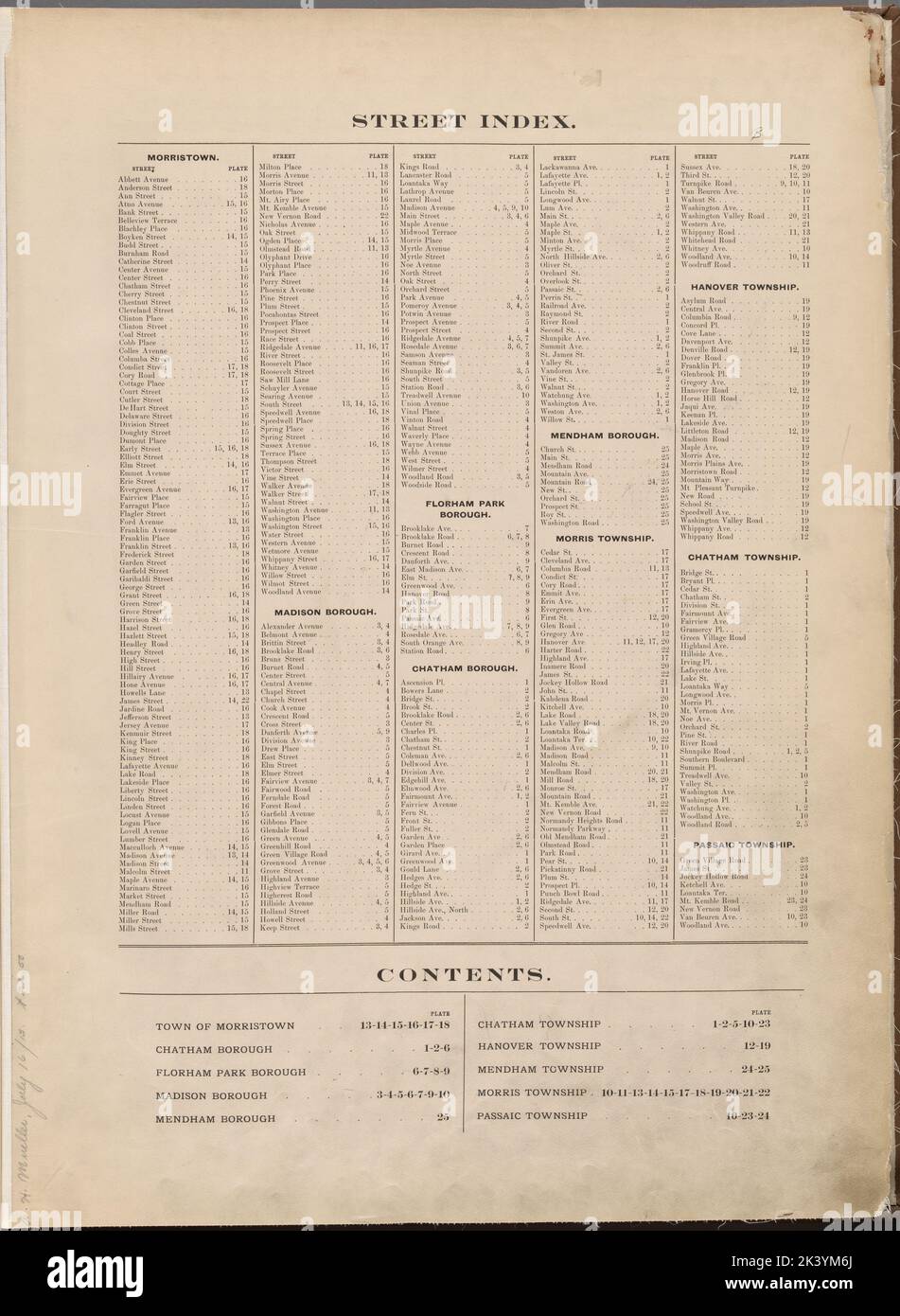 Street Index 1910. Cartographic. Atlases, Maps. Lionel Pincus and ...