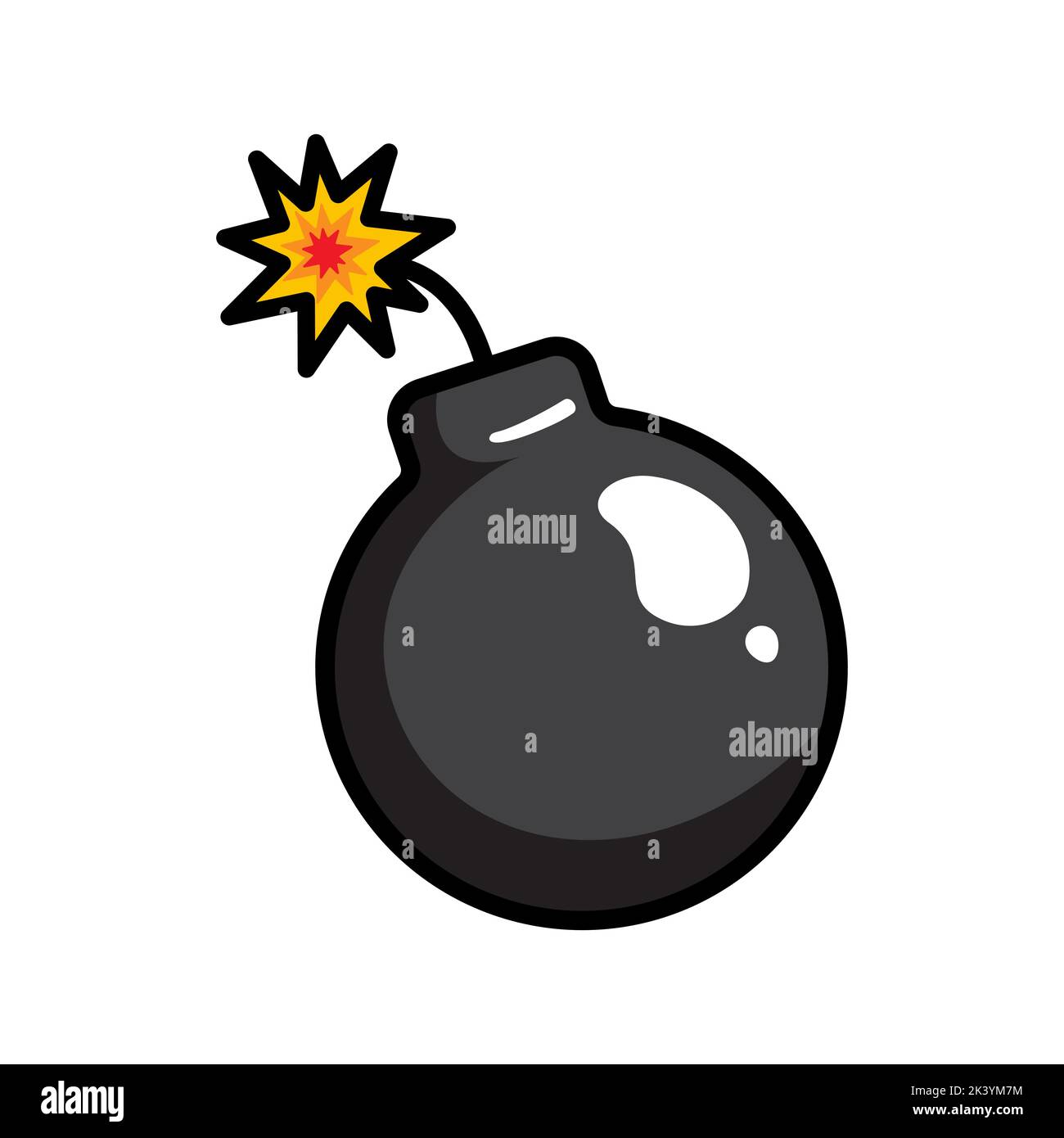 Bomb image, pop art, comics style. Vector illustration isolated on ...