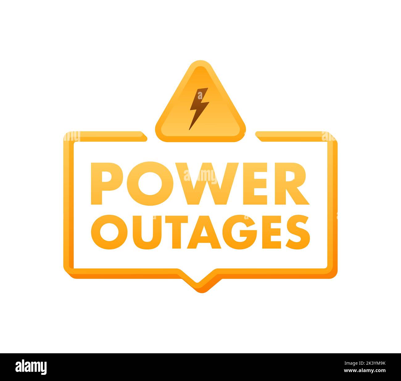 Power outages. Badge, icon, stamp, logo. Vector illustration Stock ...