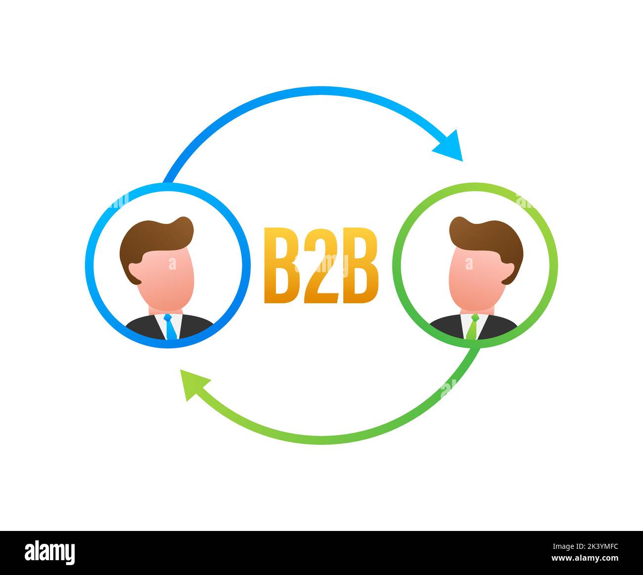 B2B sales person selling products. Business-to-business sales, B2B ...