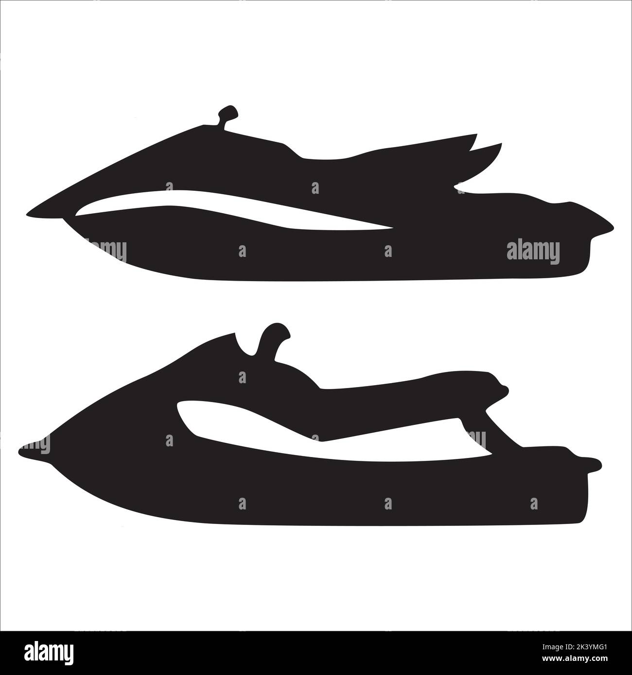 Vector Set Of Extreme Jet Ski Silhouettes Illustration Isolated On ...