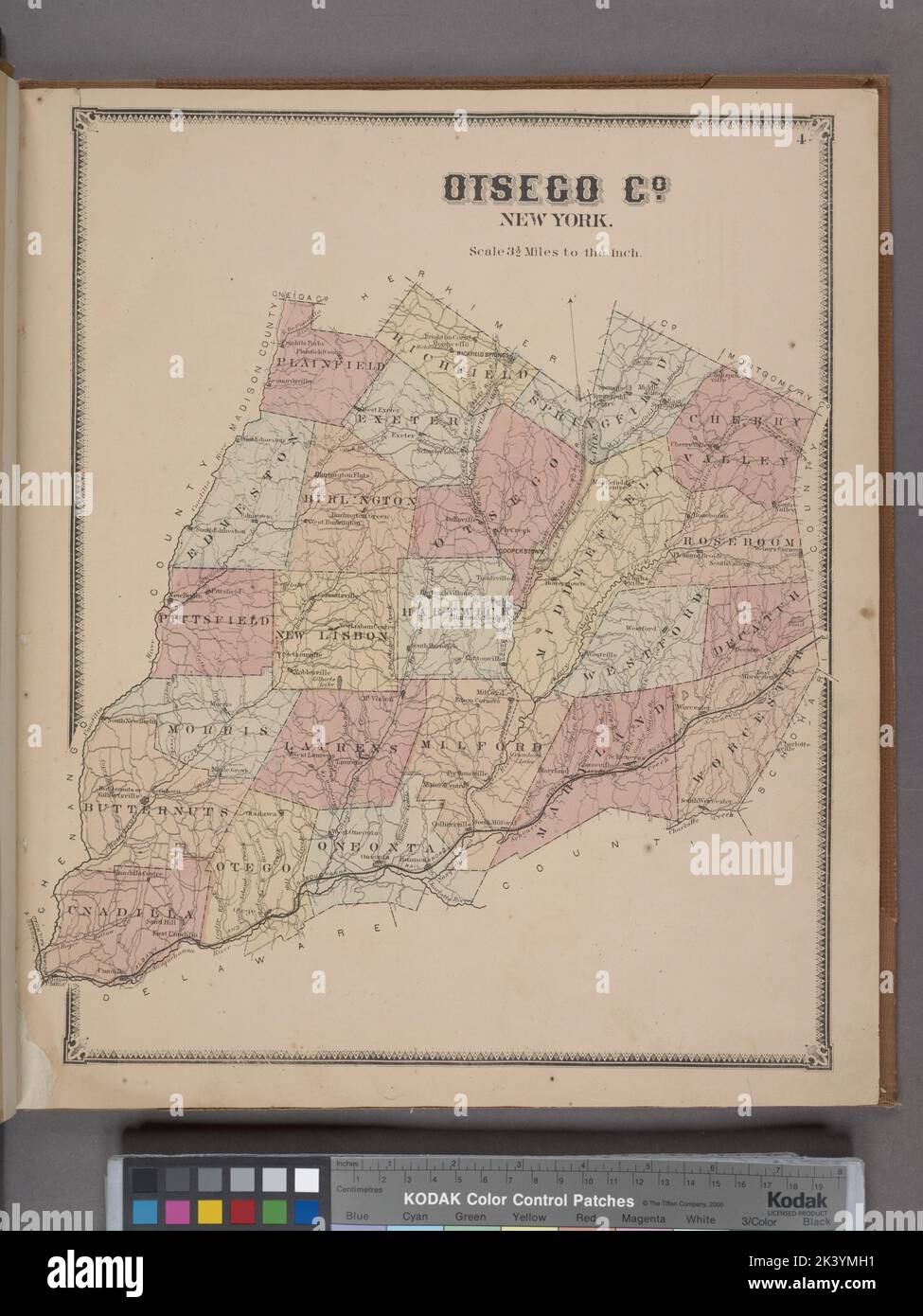 Map of otsego co hi-res stock photography and images - Alamy