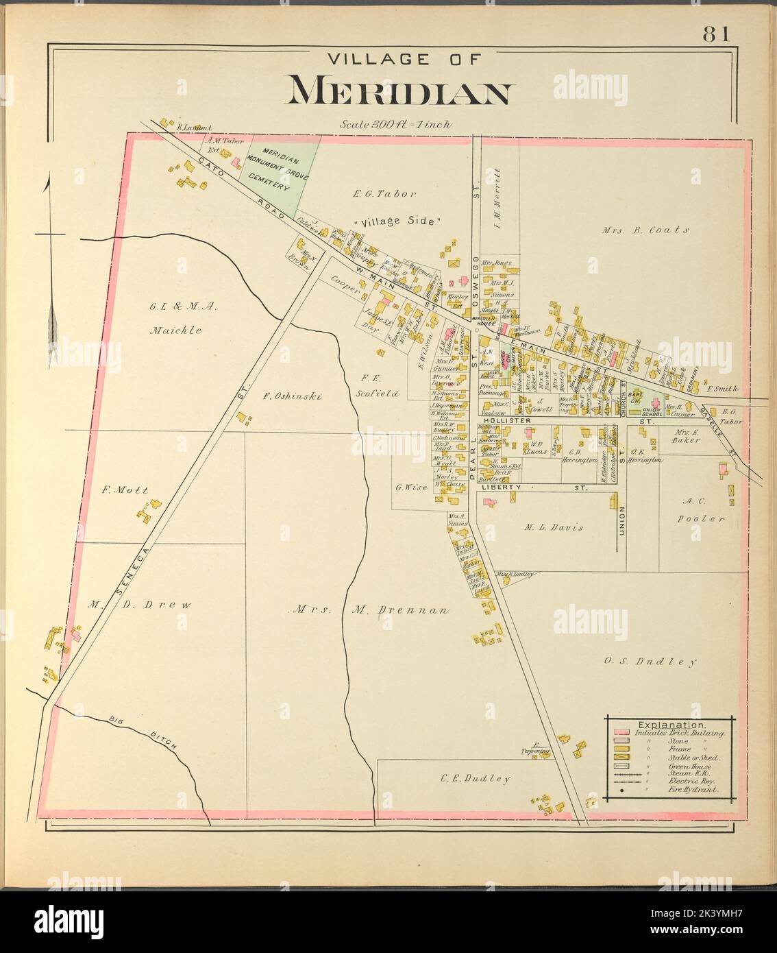 Cayuga County, Right Page Village of Meridian Cartographic. Atlases ...