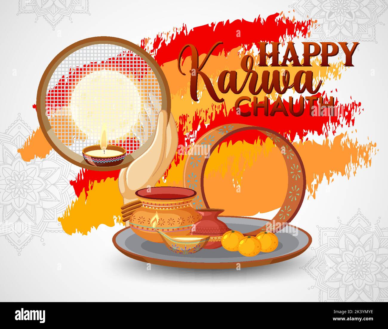 Happy Karva Chauth Banner Design illustration Stock Vector Image & Art ...