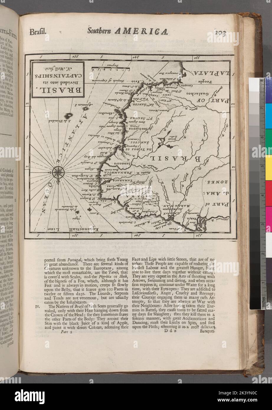 Brasil, divided into its captainships. Cartographic. Maps, Atlases ...