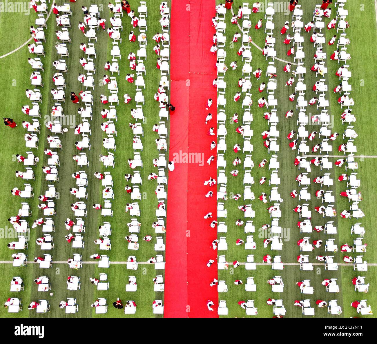 LAIBIN, CHINA - SEPTEMBER 29, 2022 - An aerial photo shows primary ...