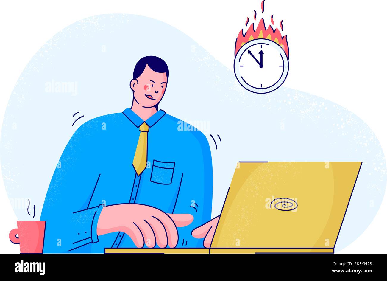 Overtime pressure Stock Vector Images - Alamy