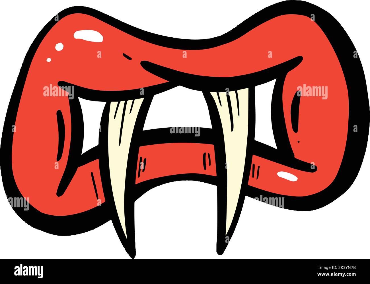 Cartoon Weird Scary Mouth and Lips in Vector Stock Vector Image & Art ...