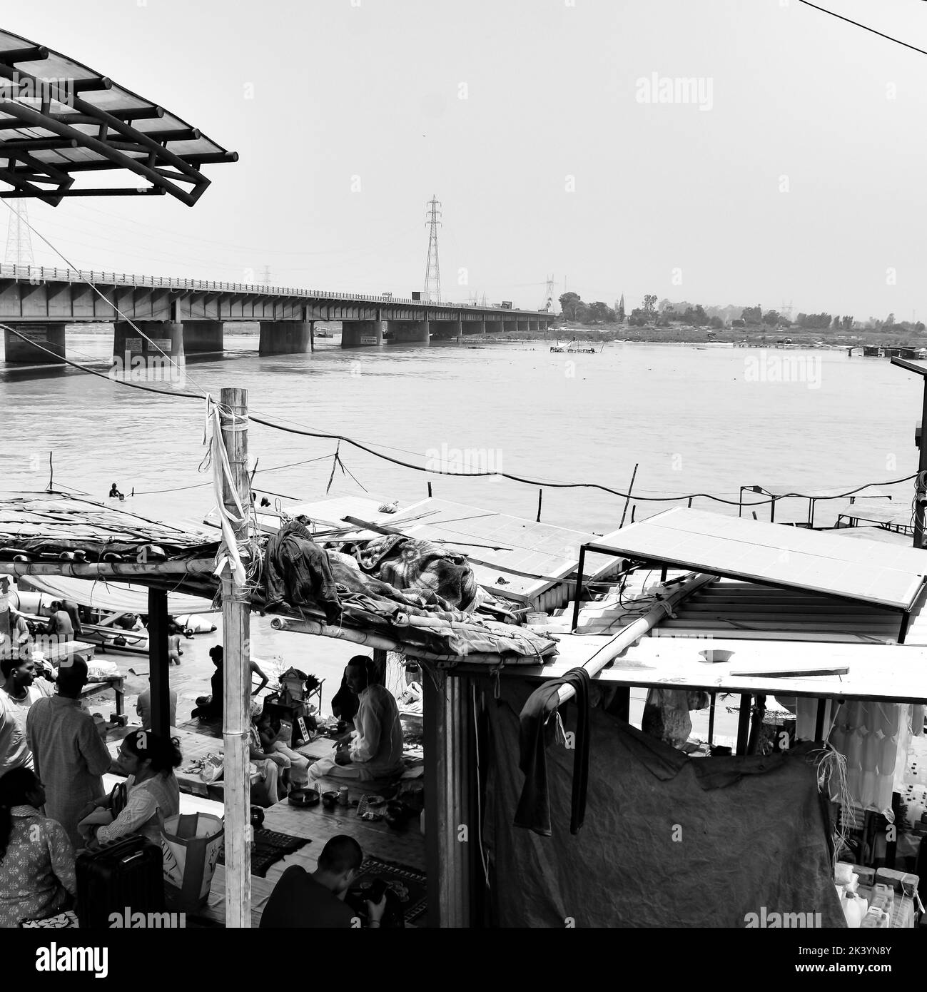 Indian bathing 2022 Black and White Stock Photos & Images - Alamy