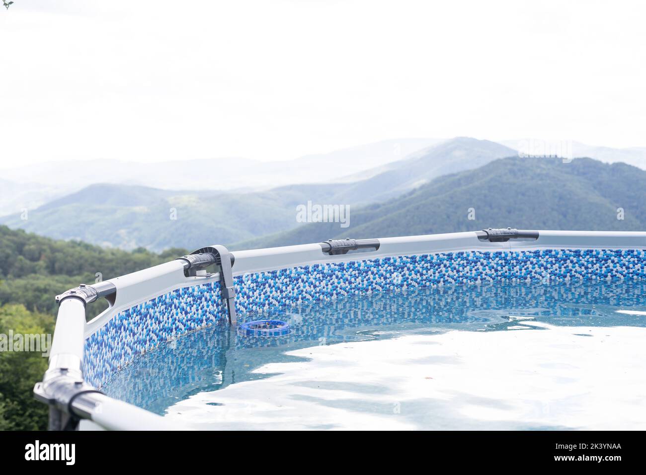 landscape view of swimming pool and top of mountain view and nature ...