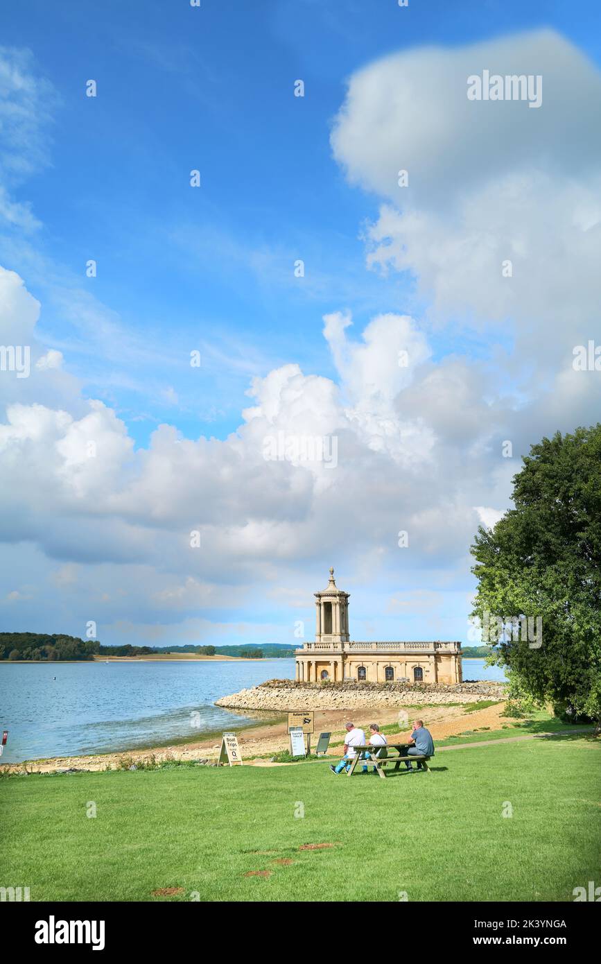 The former church at Normanton, England, partly submerged when the ...