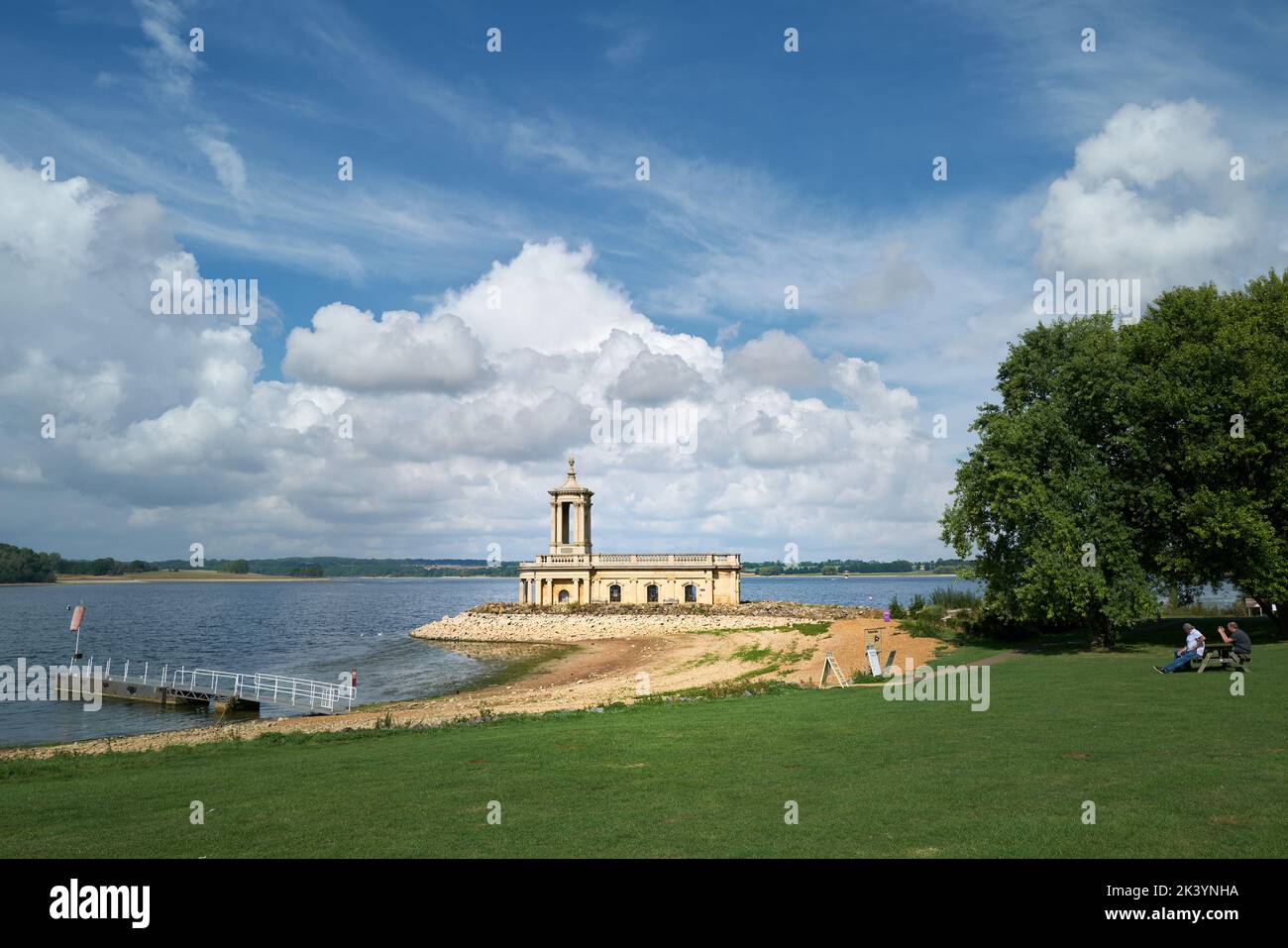 Disused former church normanton england partly submerged lake re hi-res ...