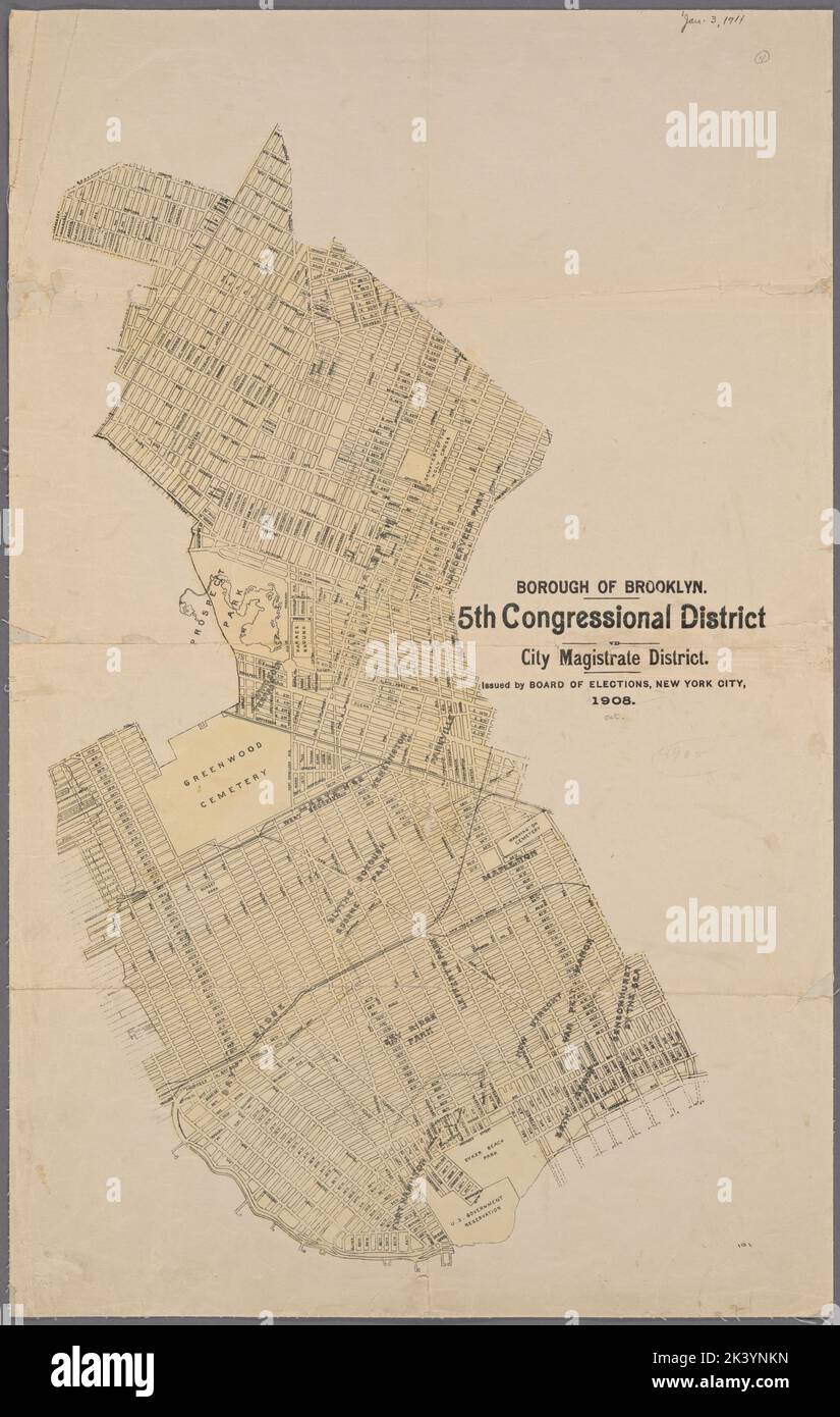 5th Congressional District. Cartographic. Maps. 1908. Lionel Pincus and ...