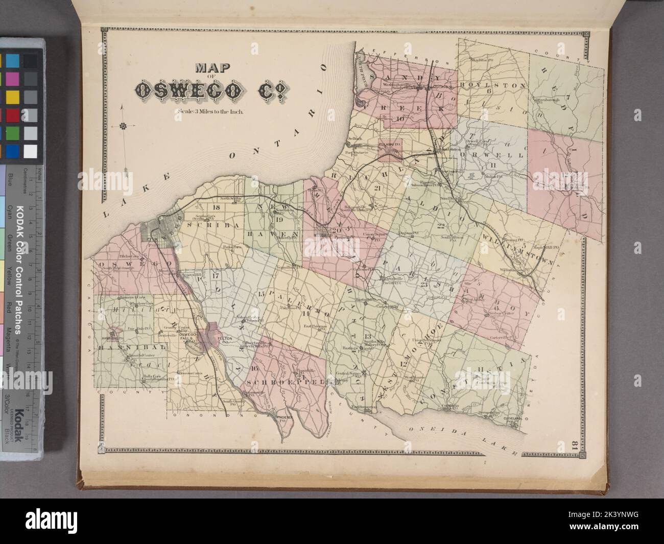 Map of oswego co hi-res stock photography and images - Alamy