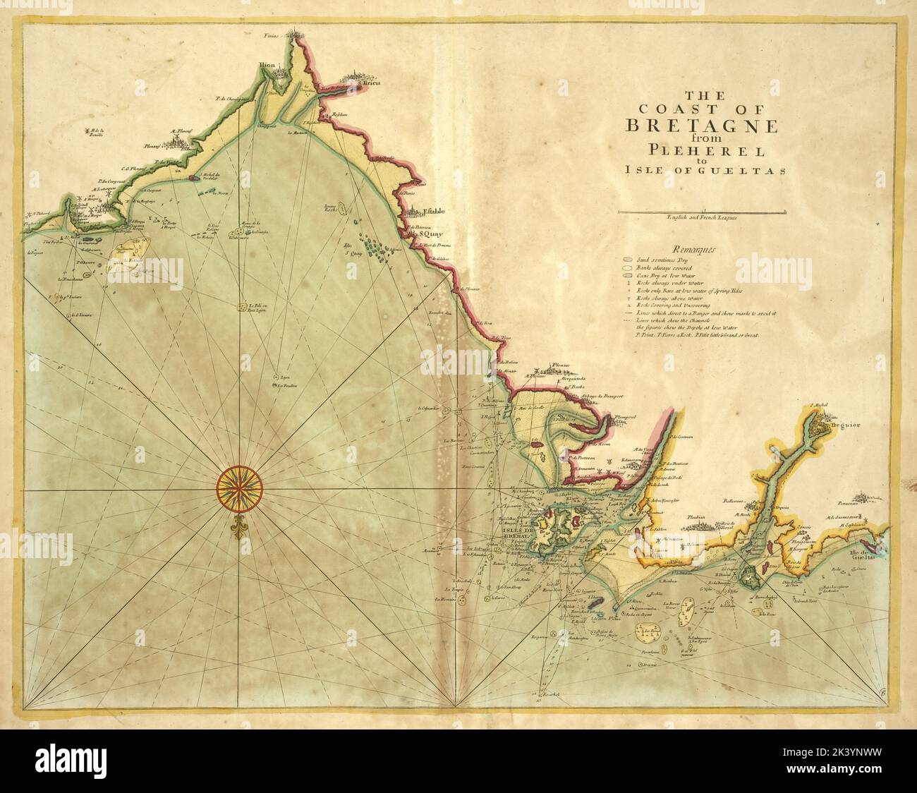 The coast of BRETAGNE from Pleherel to Isle of Gueltas 1702 - 1707 ...