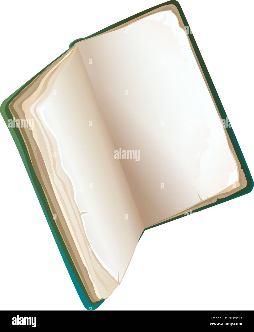 Old Empty Book Stained and Aged Ancient Manuscript Stock Vector Image ...