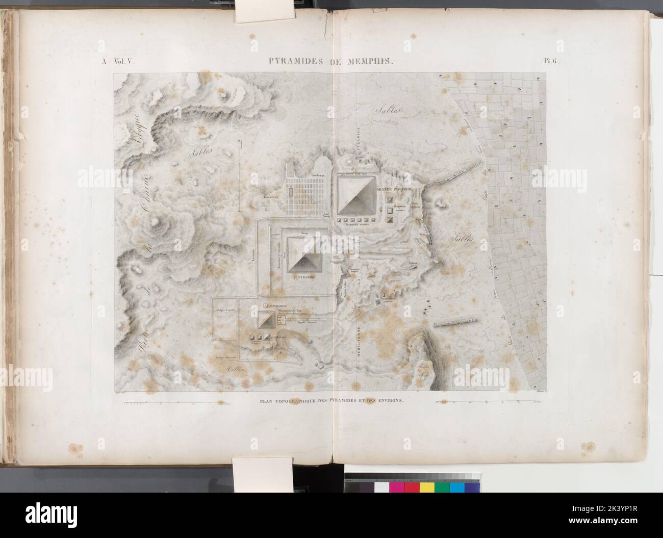 Pyramides de Memphis. Plan topographique des pyramides et des environs ...