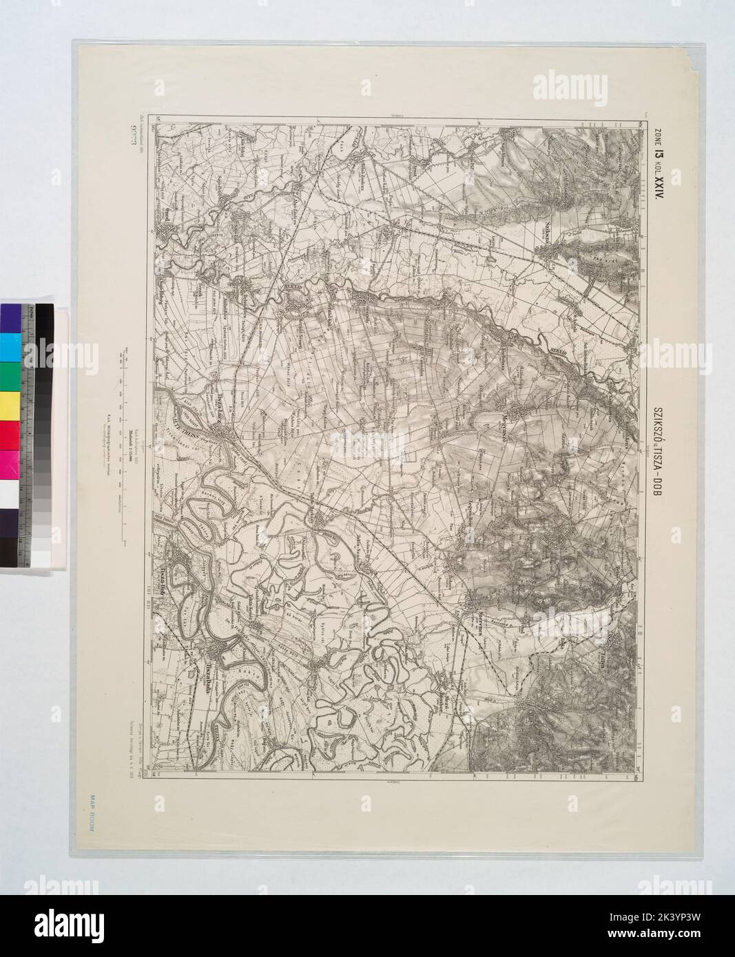 Szikszo und Tisza-Dob. Cartographic. Maps, Topographic maps. 1910 ...