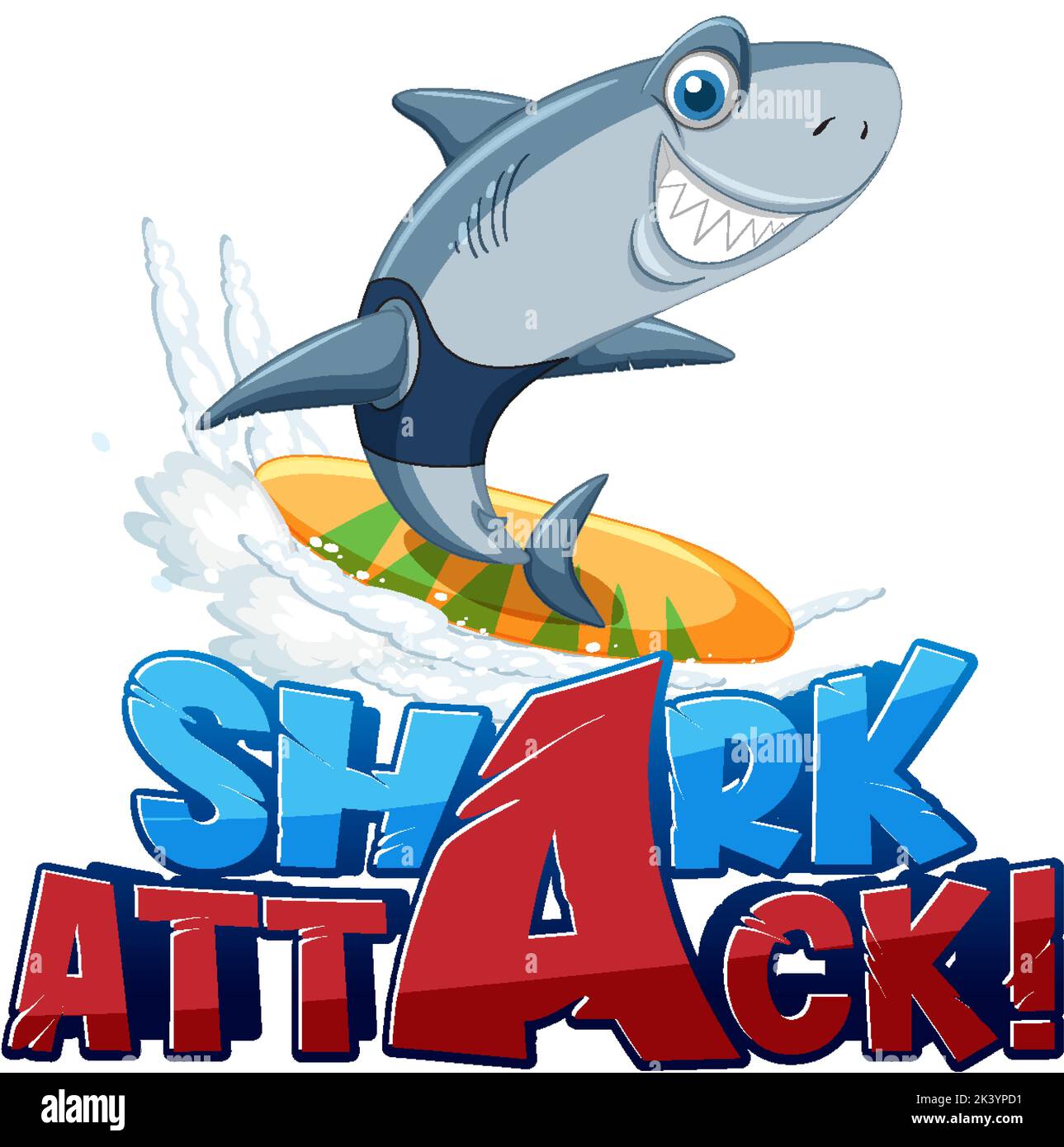 Font design for words shark attack illustration Stock Vector Image ...