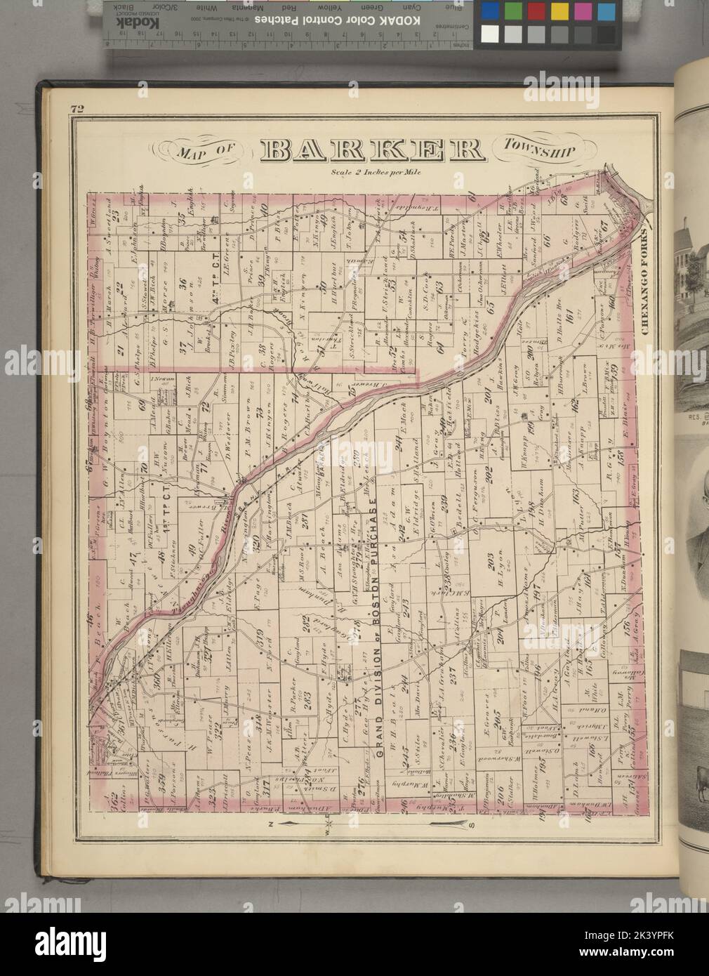 Map of Barker Township Cartographic. Atlases, Maps. 1876. Lionel Pincus ...