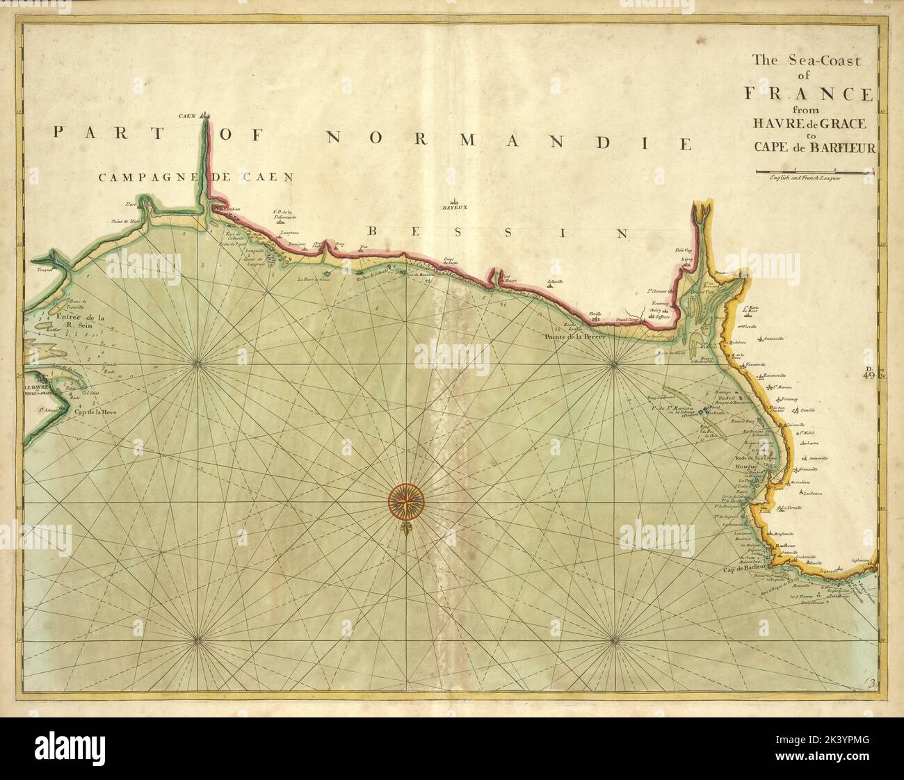 The sea-coast of FRANCE from Havre de Grace to Cape de Barfleur 1702 ...