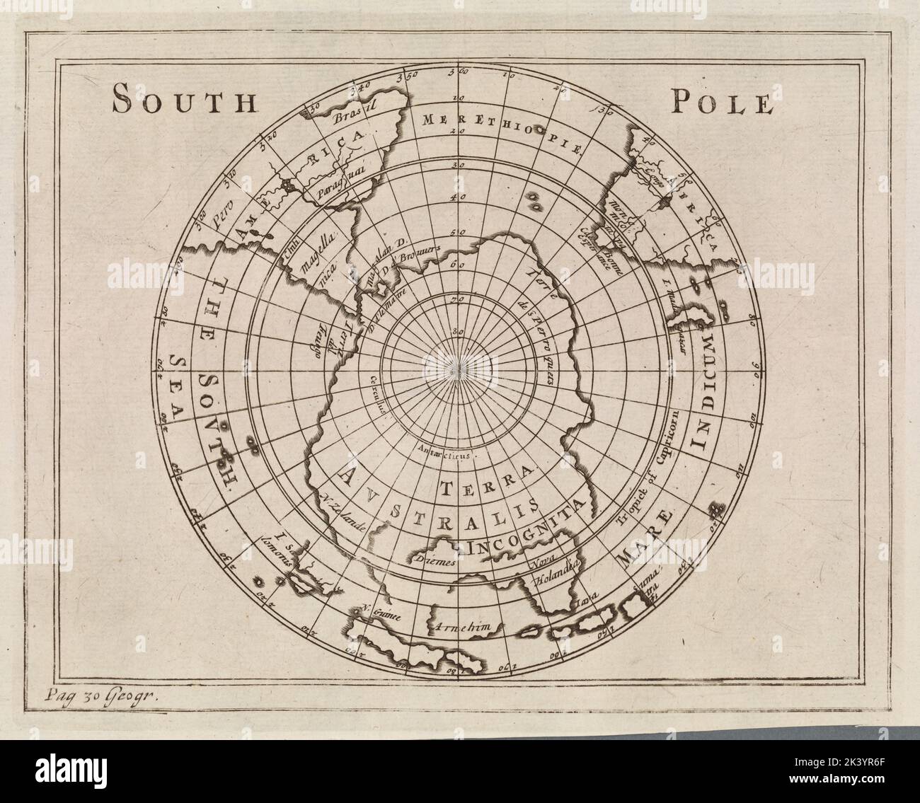 South pole map hi-res stock photography and images - Alamy