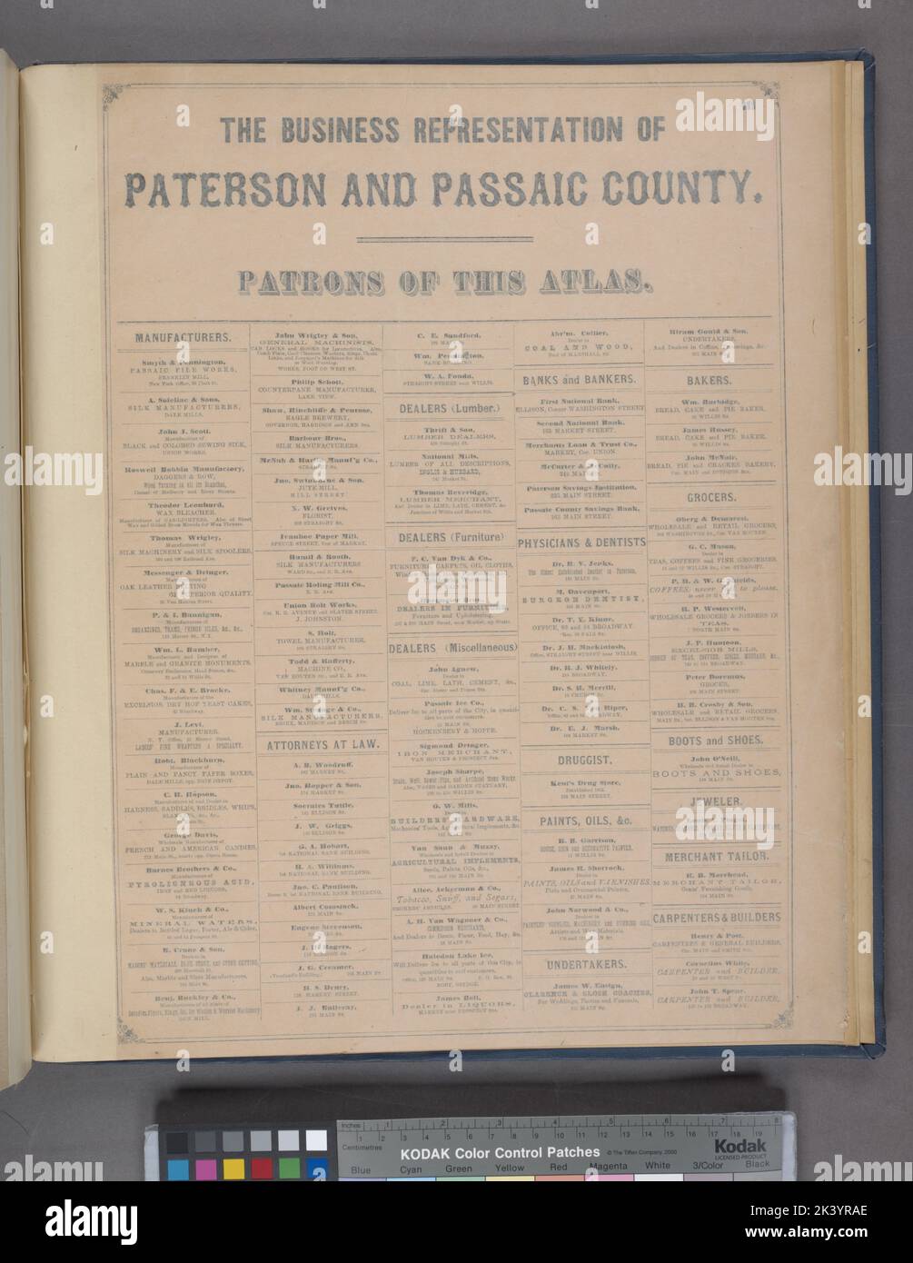 The Business Representation of Paterson and Passaic County. Patrons of ...