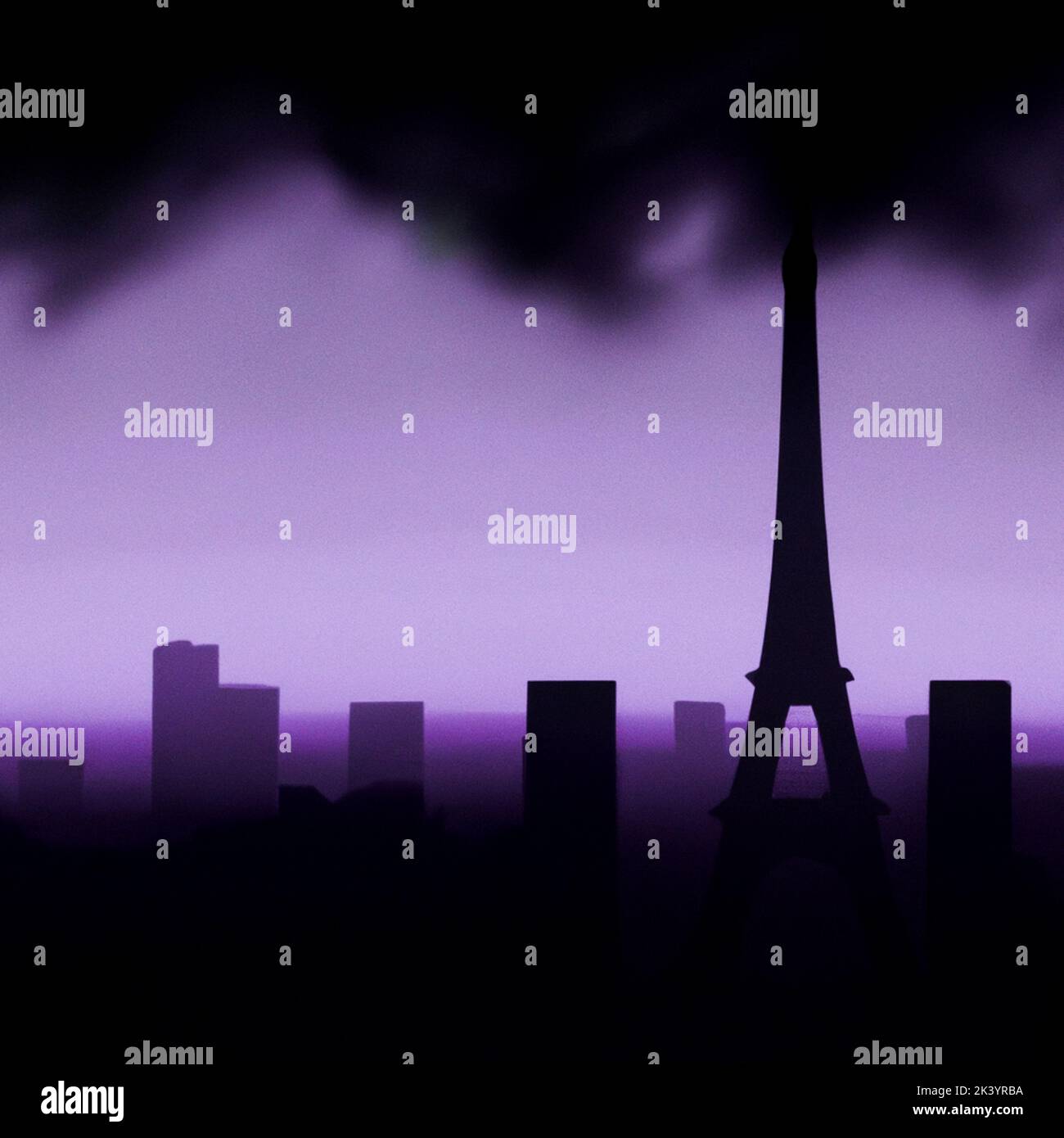 France, Paris on 26/09/2022. Digital illustration of a futuristic ...