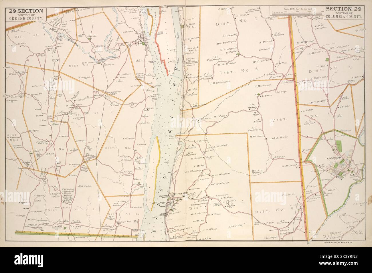 Columbia county map hi-res stock photography and images - Alamy