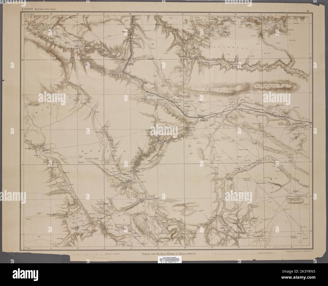 Sheet 6. 1: 250,000. Cartographic. Maps. 1890 - 1892. Lionel Pincus and ...