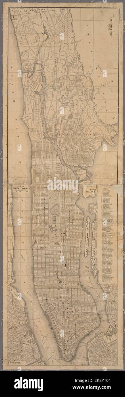 City of New York Part of New York City Cartographic. Maps. 1880. Lionel ...