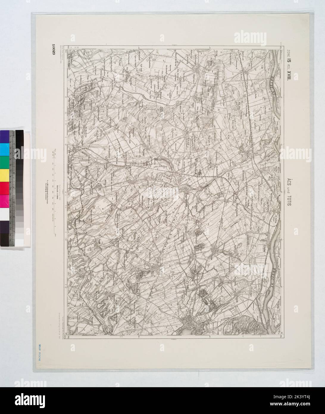 Acs und Totis. Cartographic. Maps, Topographic maps. 1911. Lionel ...