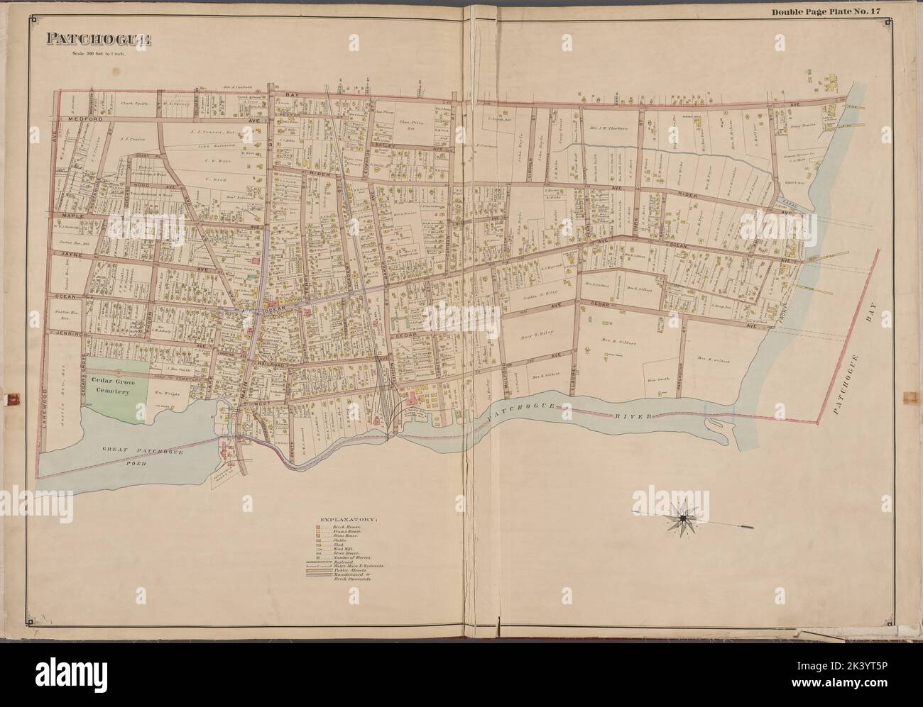 Suffolk County, V. 1, Double Page Plate No. 17 Map bounded by Bay Ave ...