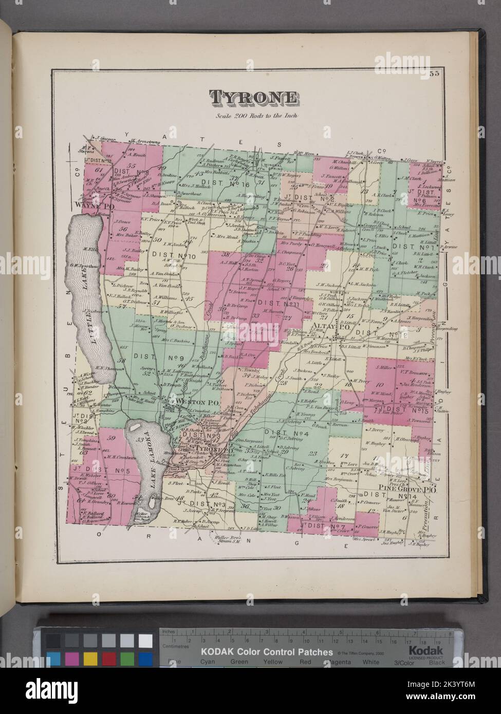 Tyrone Township Cartographic. Atlases, Maps. 1874. Lionel Pincus and ...