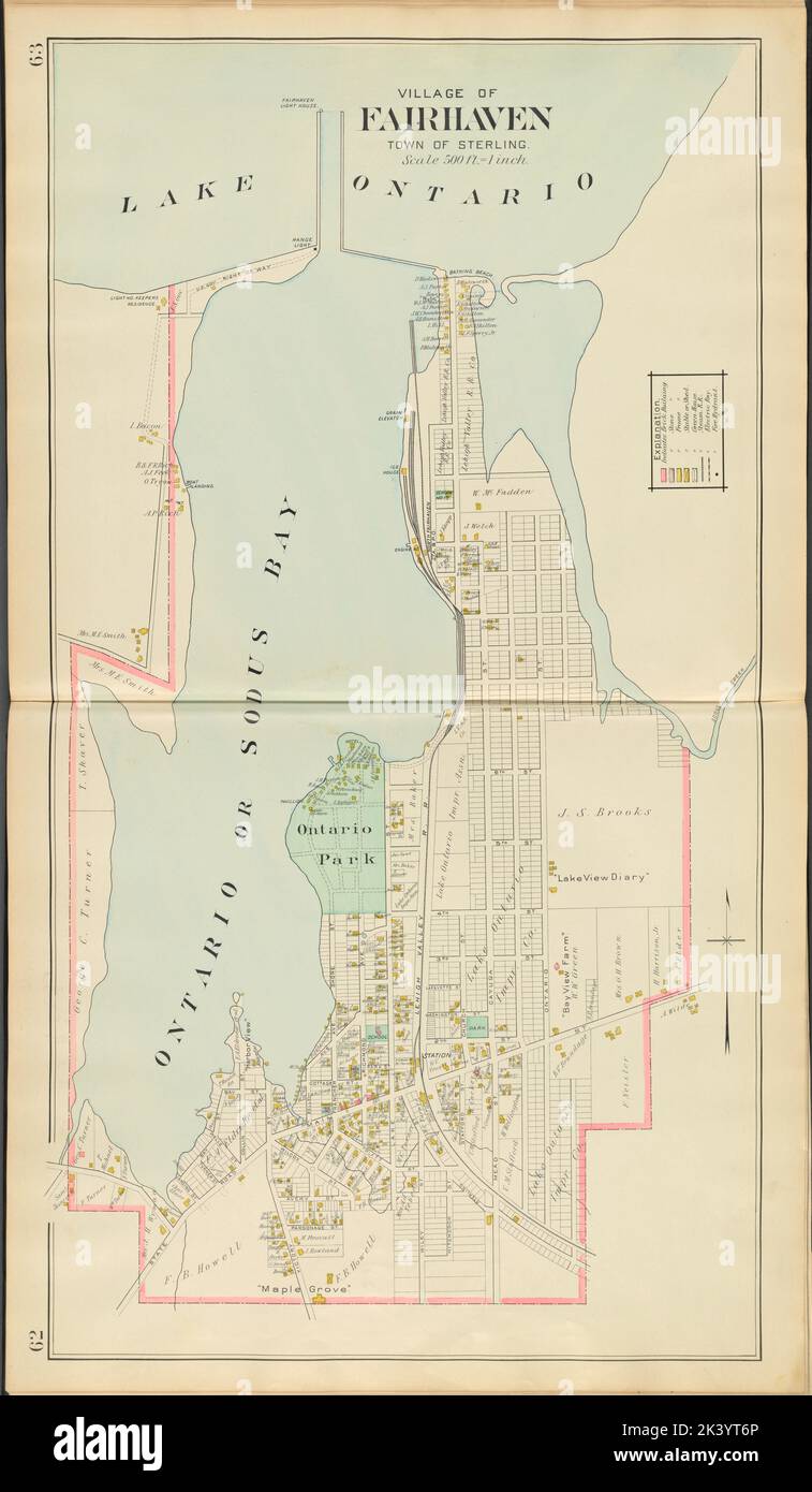 Cayuga County, Left Page Map of village of Fairhaven Cartographic ...