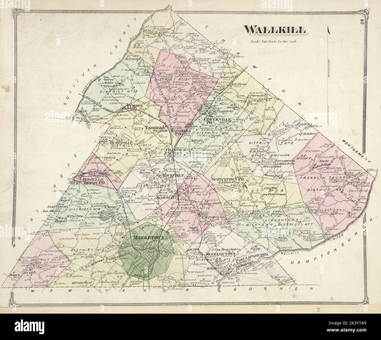 Wallkill Township Cartographic. Atlases, Maps. 1875. Lionel Pincus and ...