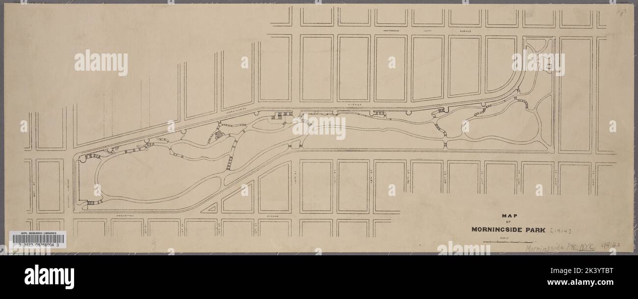 Map of Morningside Park 1914. Cartographic. Maps. Lionel Pincus and ...