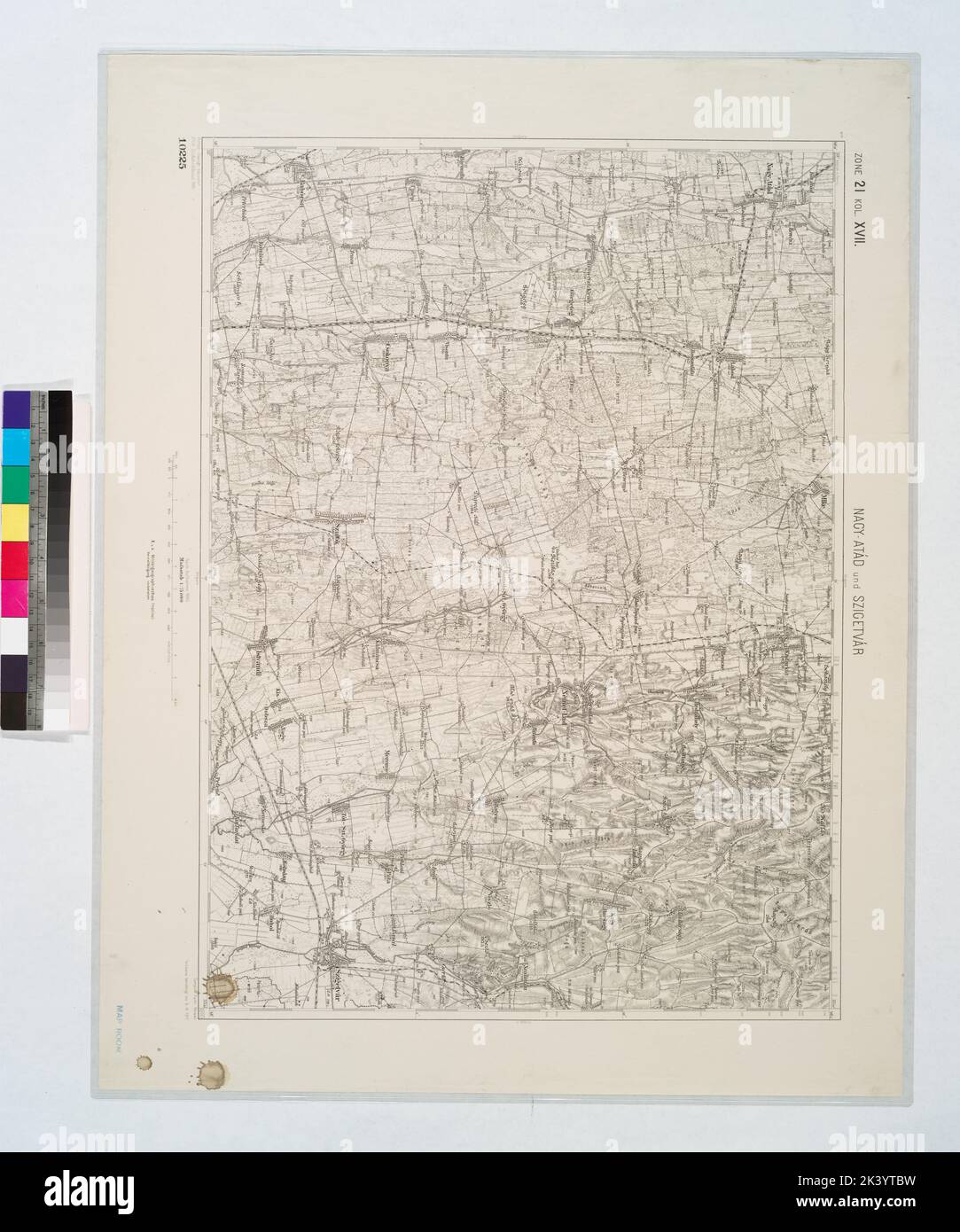 Nagy-Atad und Szigetvar. Cartographic. Maps, Topographic maps. 1911 ...