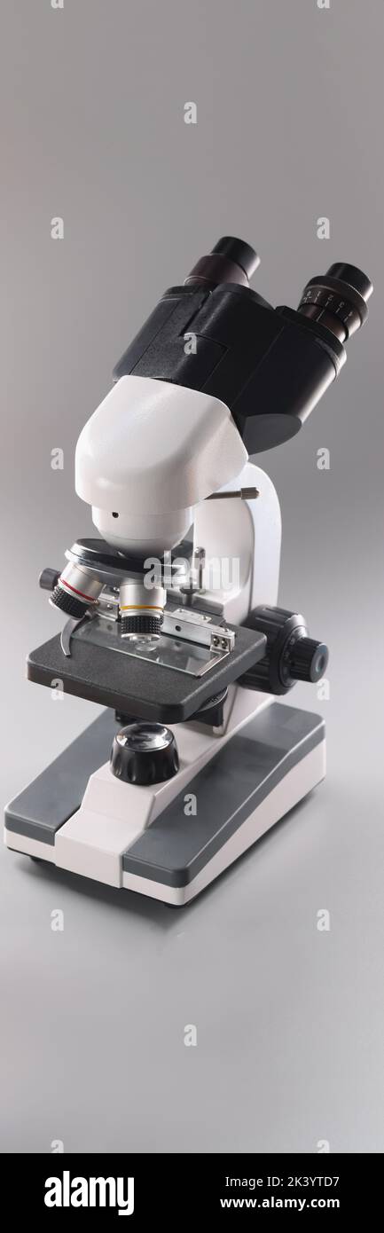 Modern microscope tool for laboratory research, magnifying device for ...