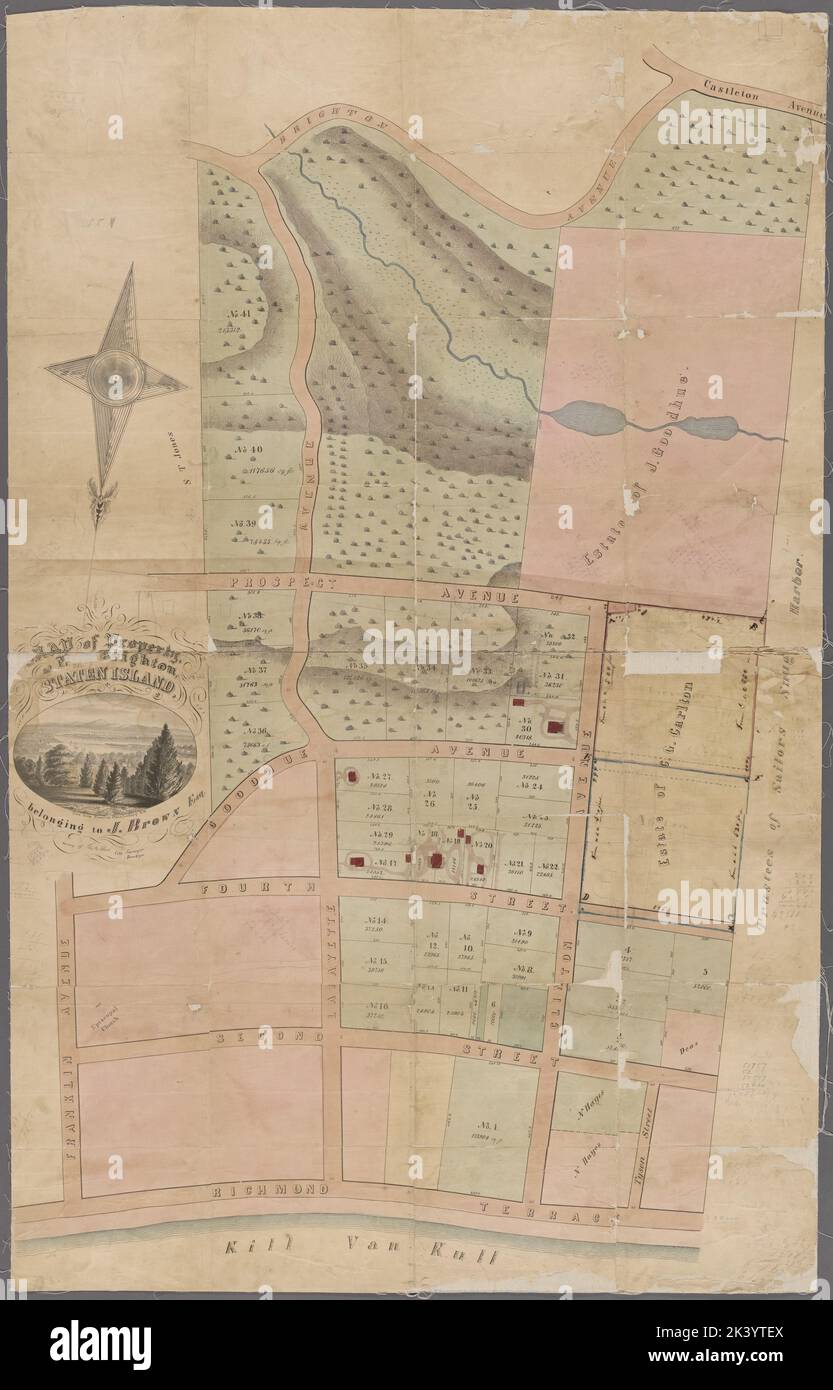 Map of property at New Brighton, Staten Island, belonging to J. Brown ...