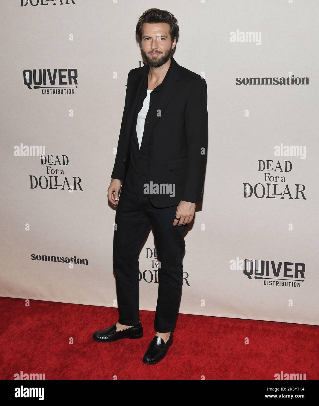 Guy Burnet arrives at the DEAD FOR A DOLLAR Premiere held at the DGA in ...
