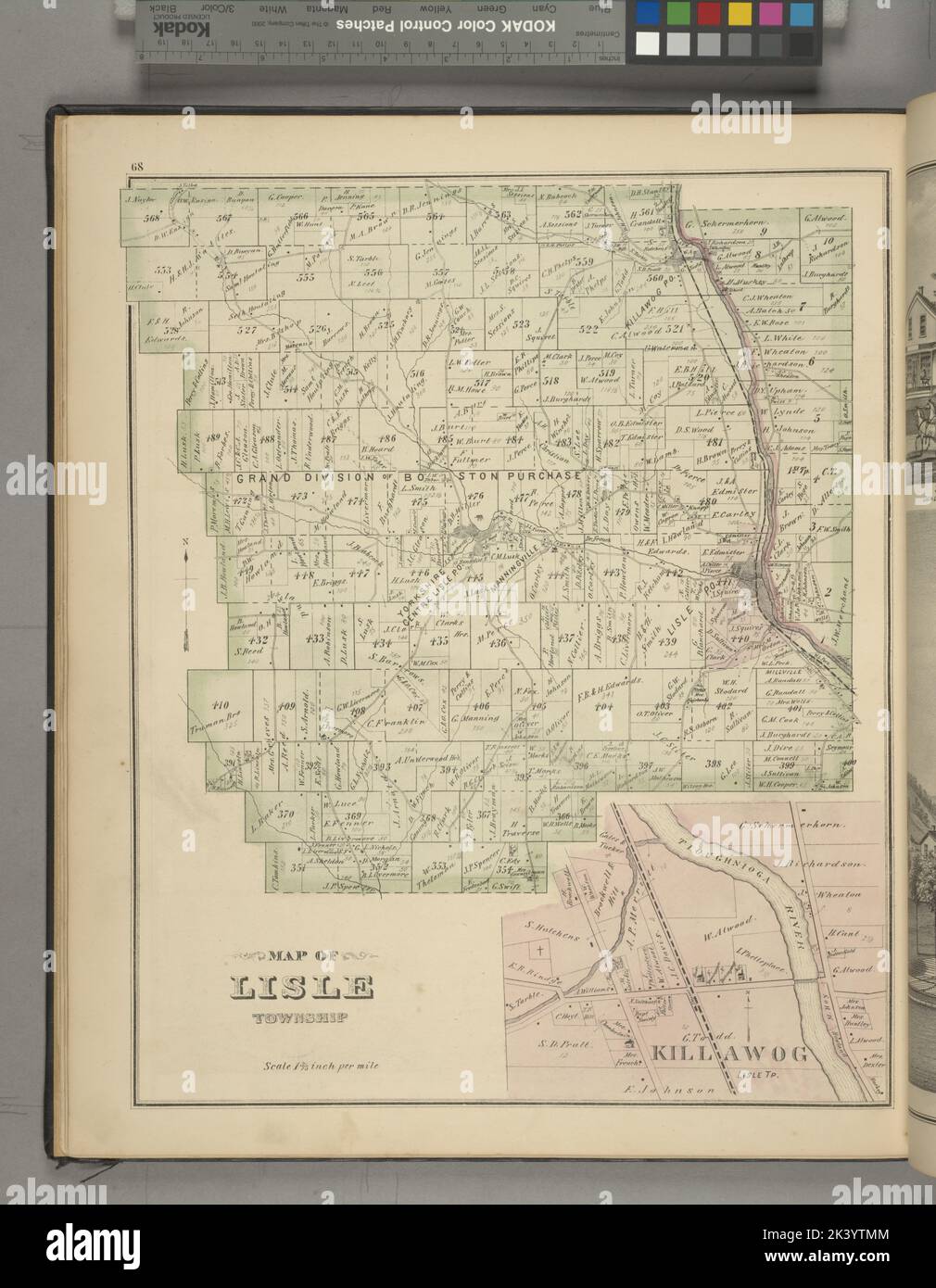 Map of Lisle Township; Killawog Village Cartographic. Atlases, Maps ...