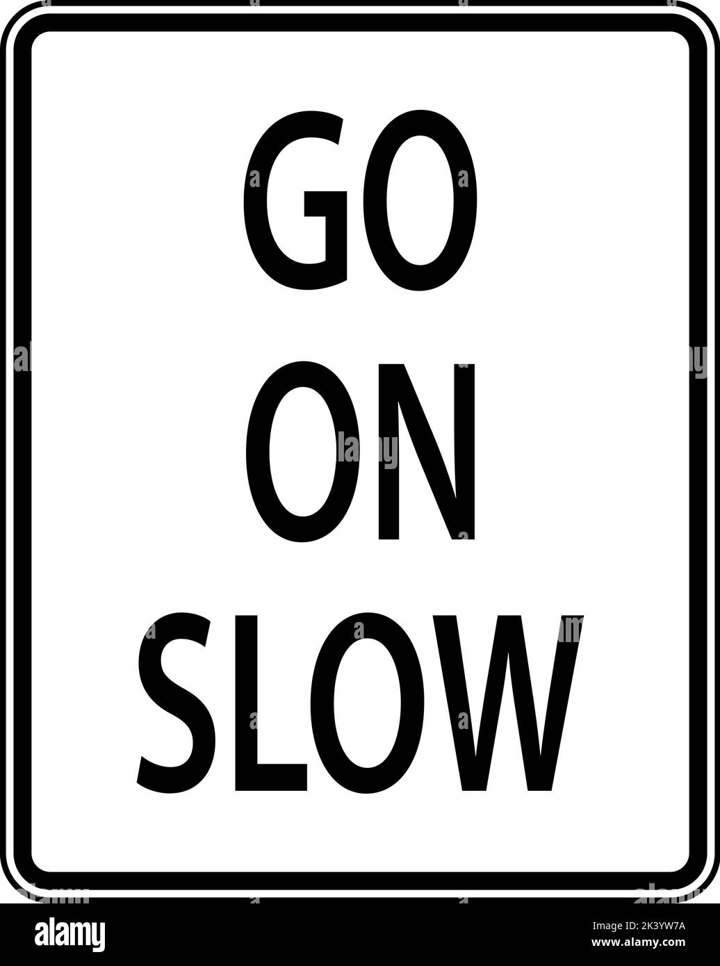 Go slow traffic sign Black and White Stock Photos & Images - Alamy