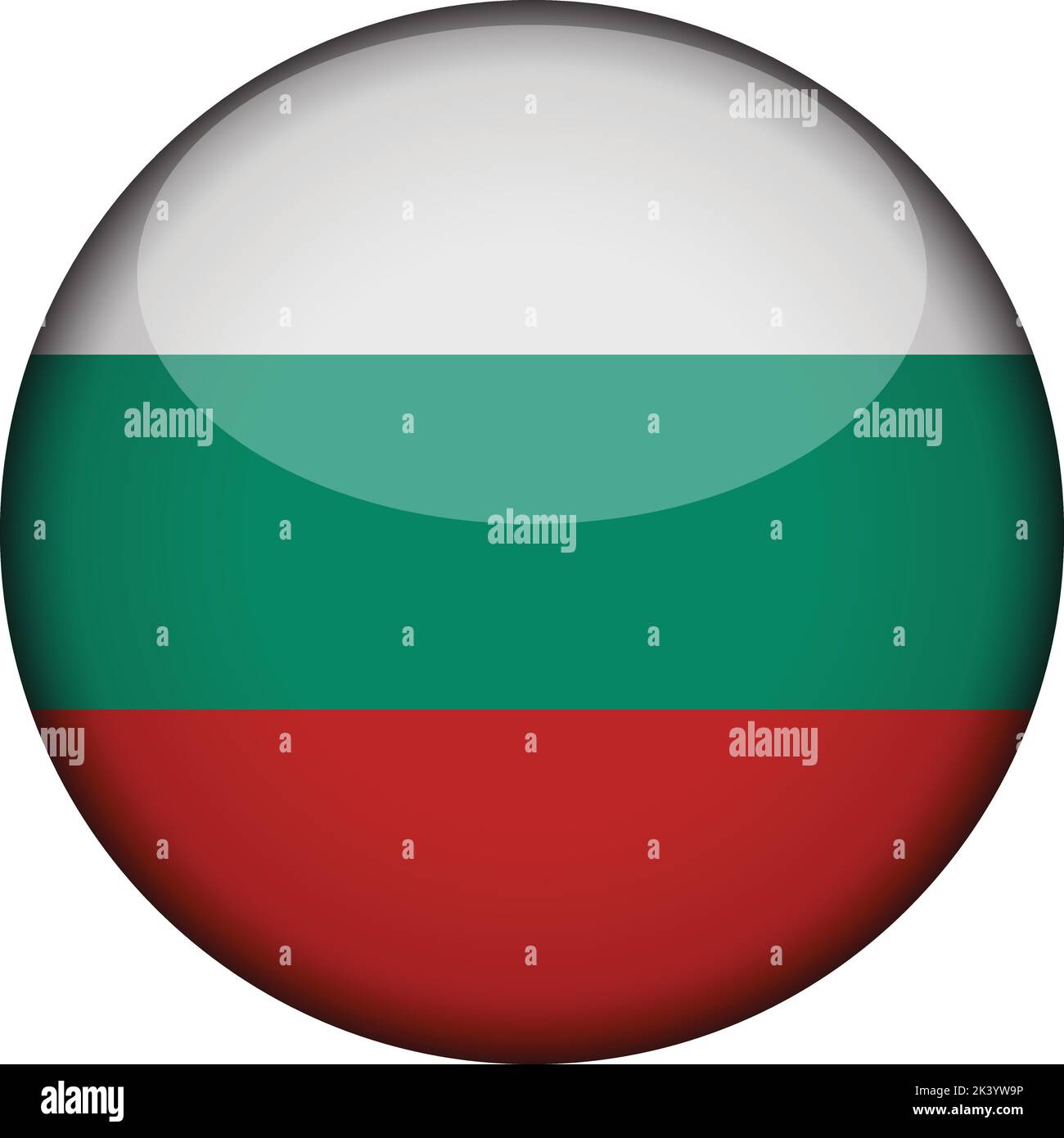 bulgaria Flag in glossy round button of icon. bulgaria emblem isolated ...