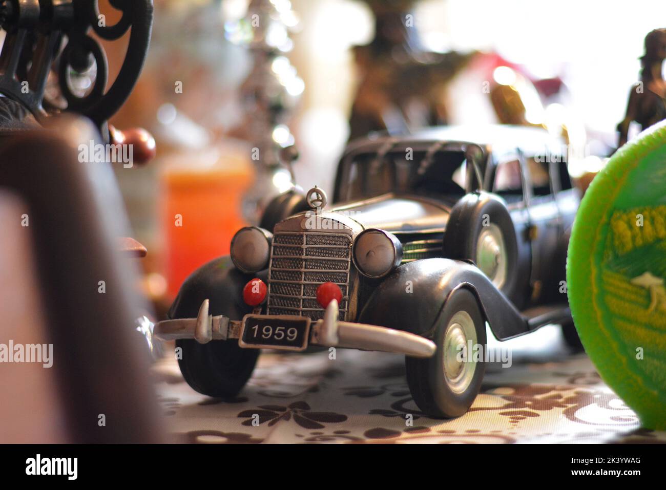 Mini vintage car model in a boutique Stock Photo - Alamy