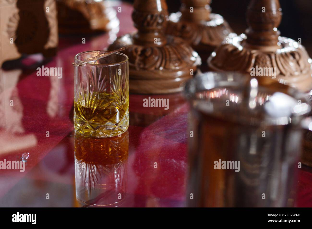 Holy oil for the baptismal ceremony Stock Photo - Alamy