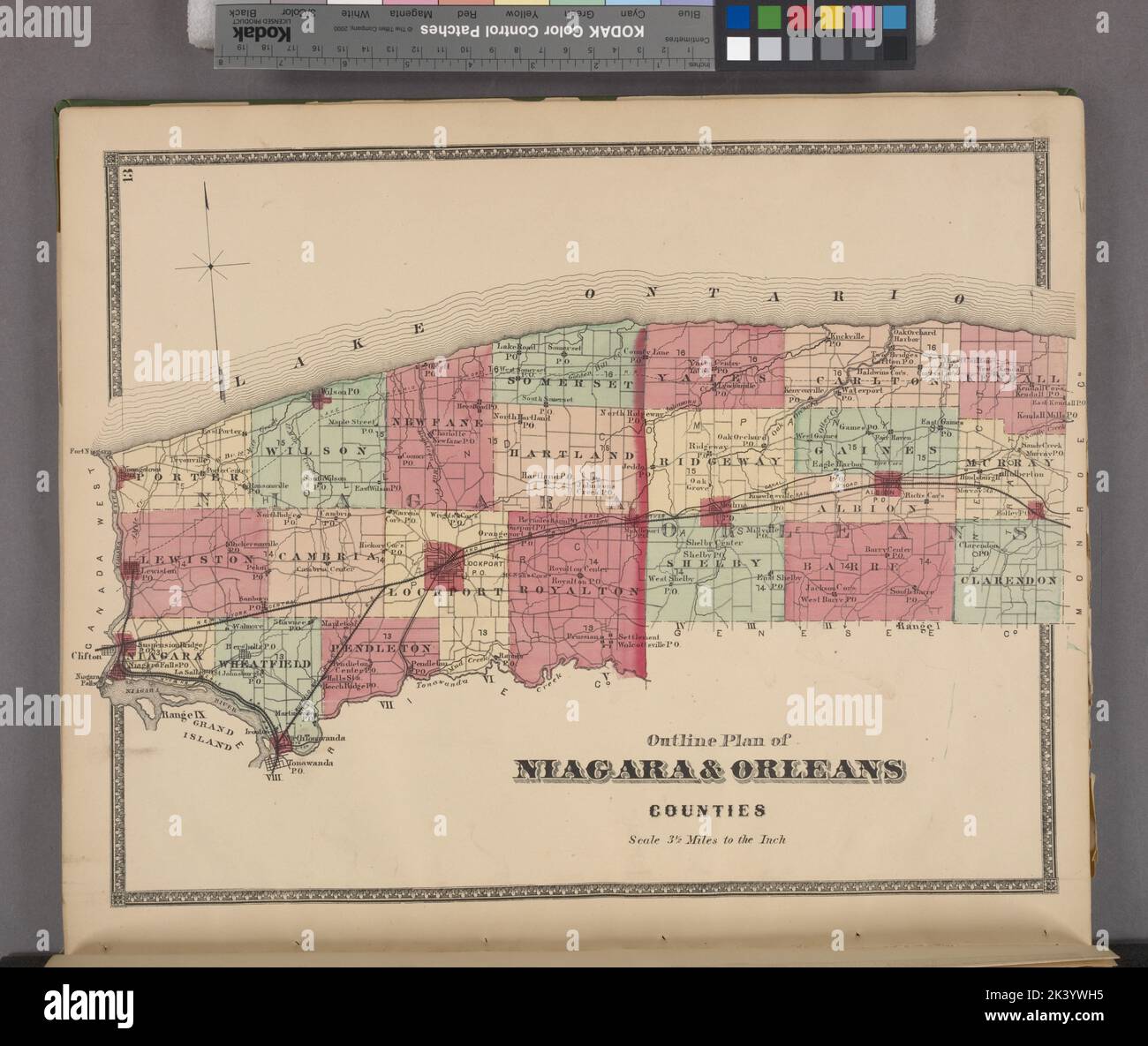 Outline Plan of Niagara & Orleans Counties Cartographic. Atlases, Maps ...