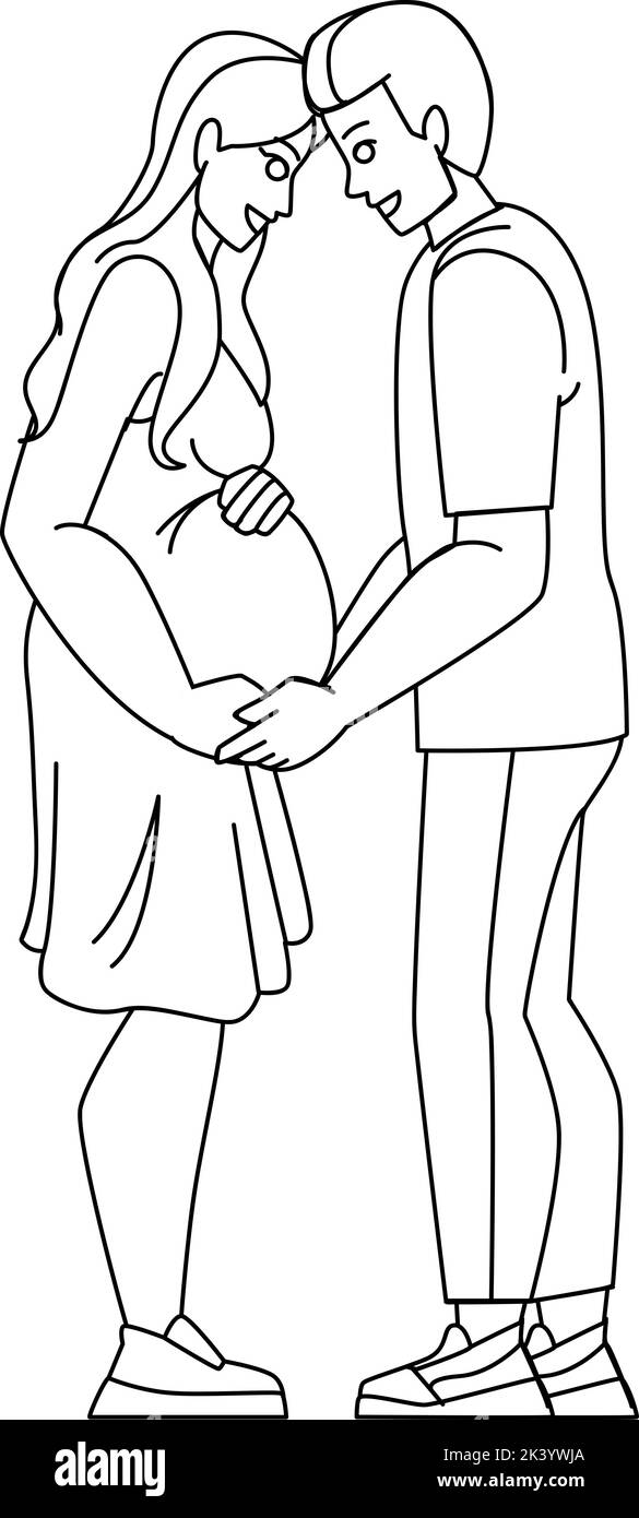 Couple Pregnant Vector Stock Vector Image And Art Alamy