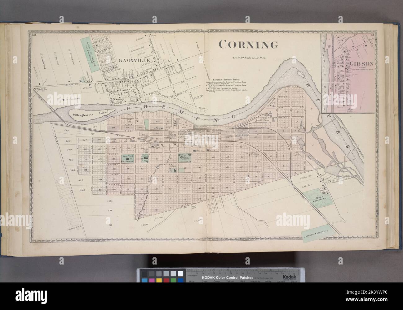 Map of corning new york hi-res stock photography and images - Alamy